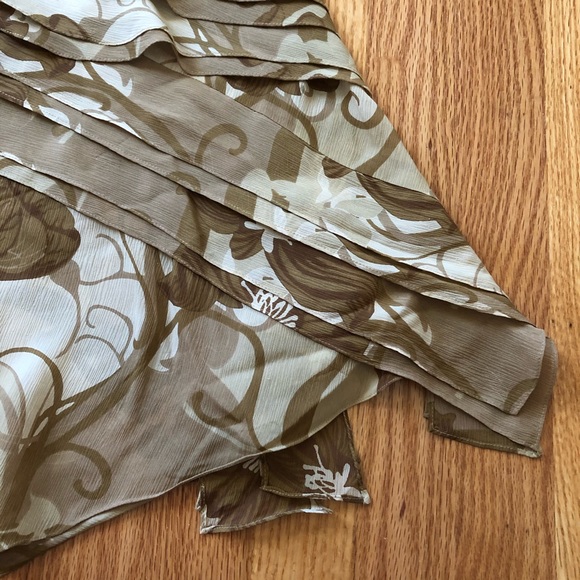 Ideology | Tops | Ideology 0 Silk Unique Layered Ruffle Tank Top | Poshmark